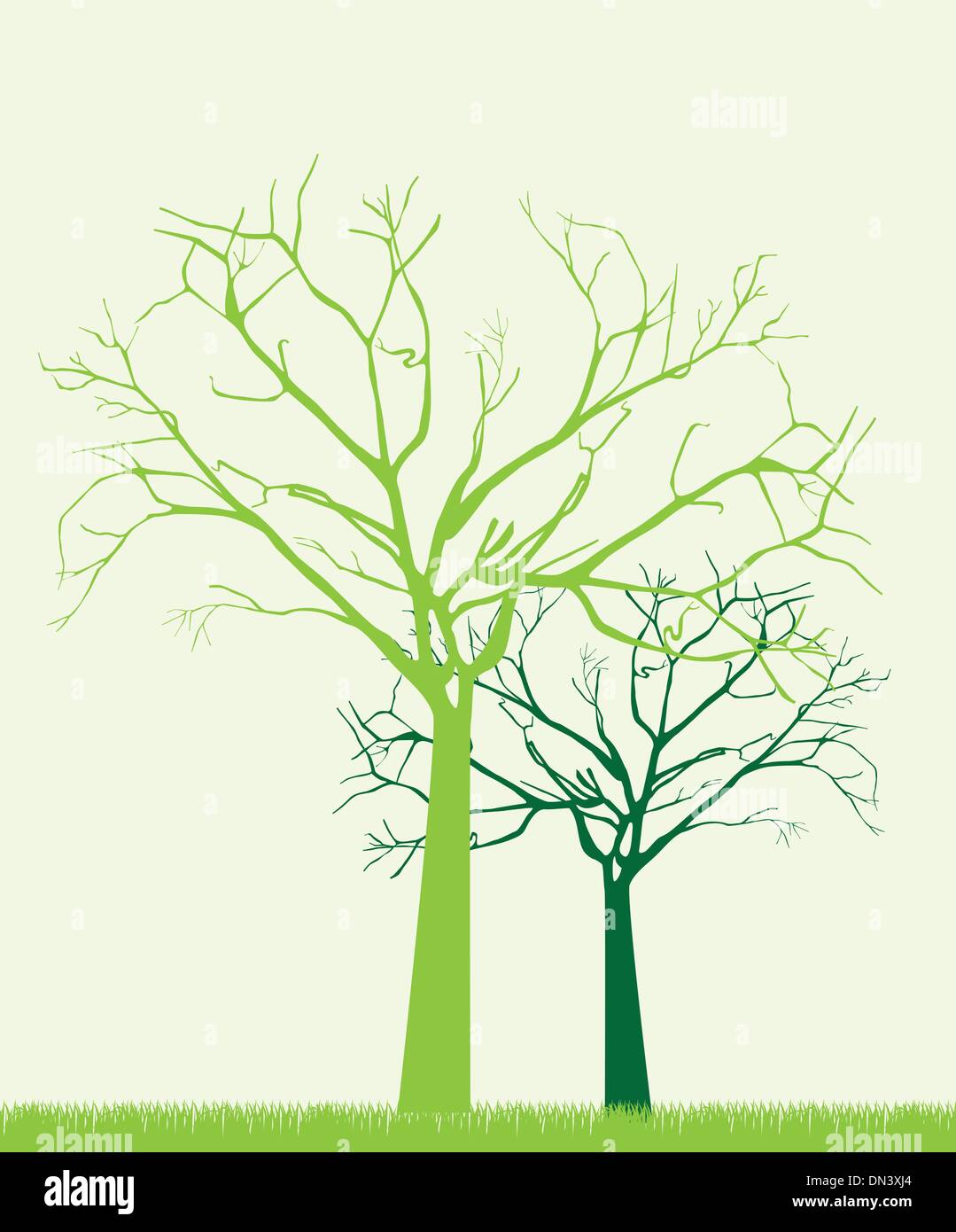 Green trees Stock Vector Images - Alamy