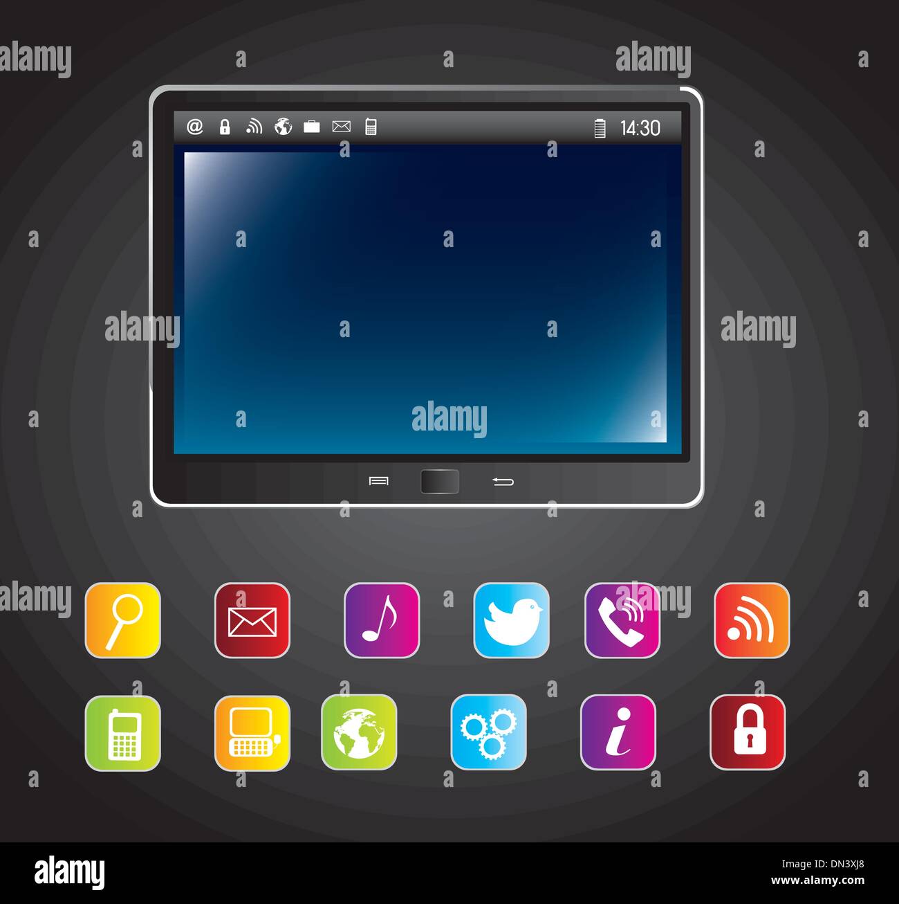 Tablet application Stock Vector Images - Alamy
