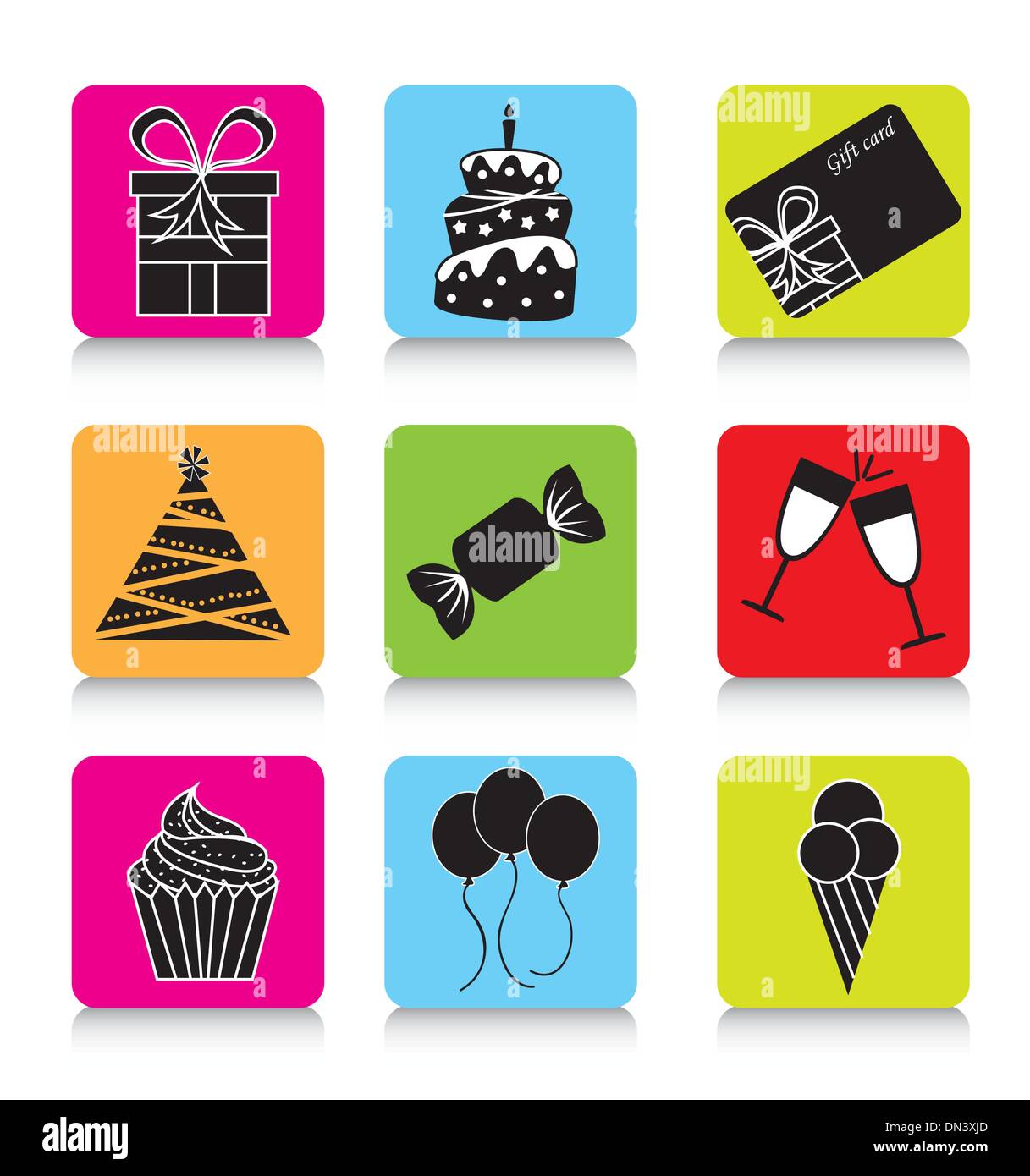 Birthday candle icons Stock Vector Images - Alamy