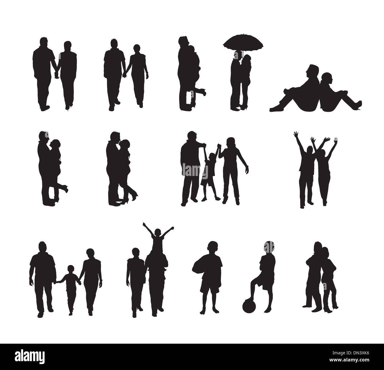 Outdoor silhouettes Stock Vector Images - Alamy