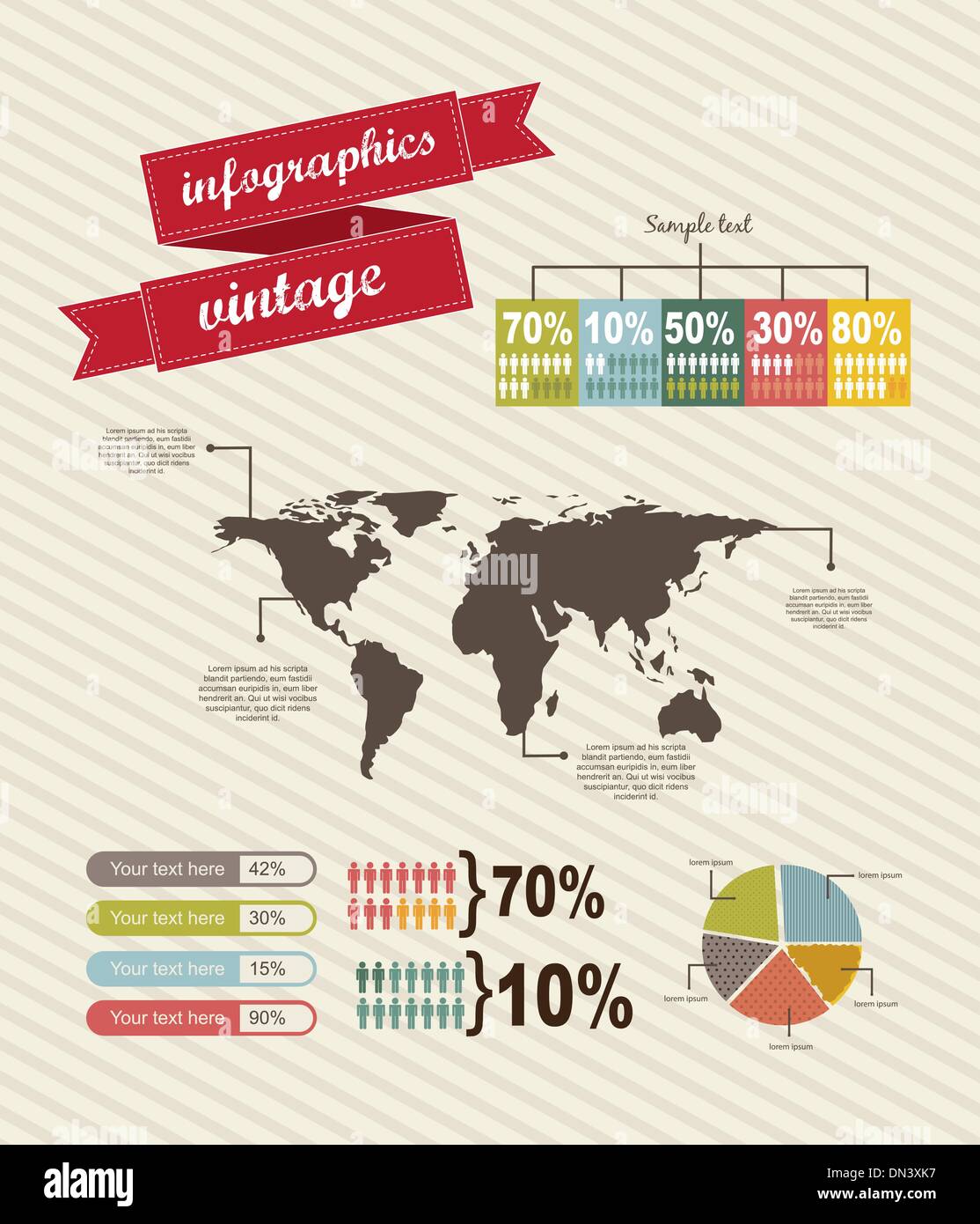 Retro bar chart Stock Vector Images - Alamy