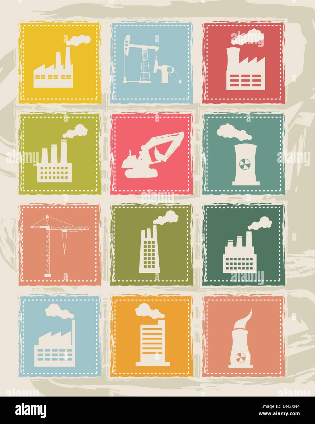 Industry icons Stock Vector Images - Alamy