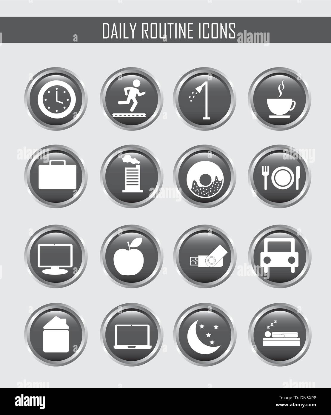 Routine vector vectors hi-res stock photography and images - Alamy