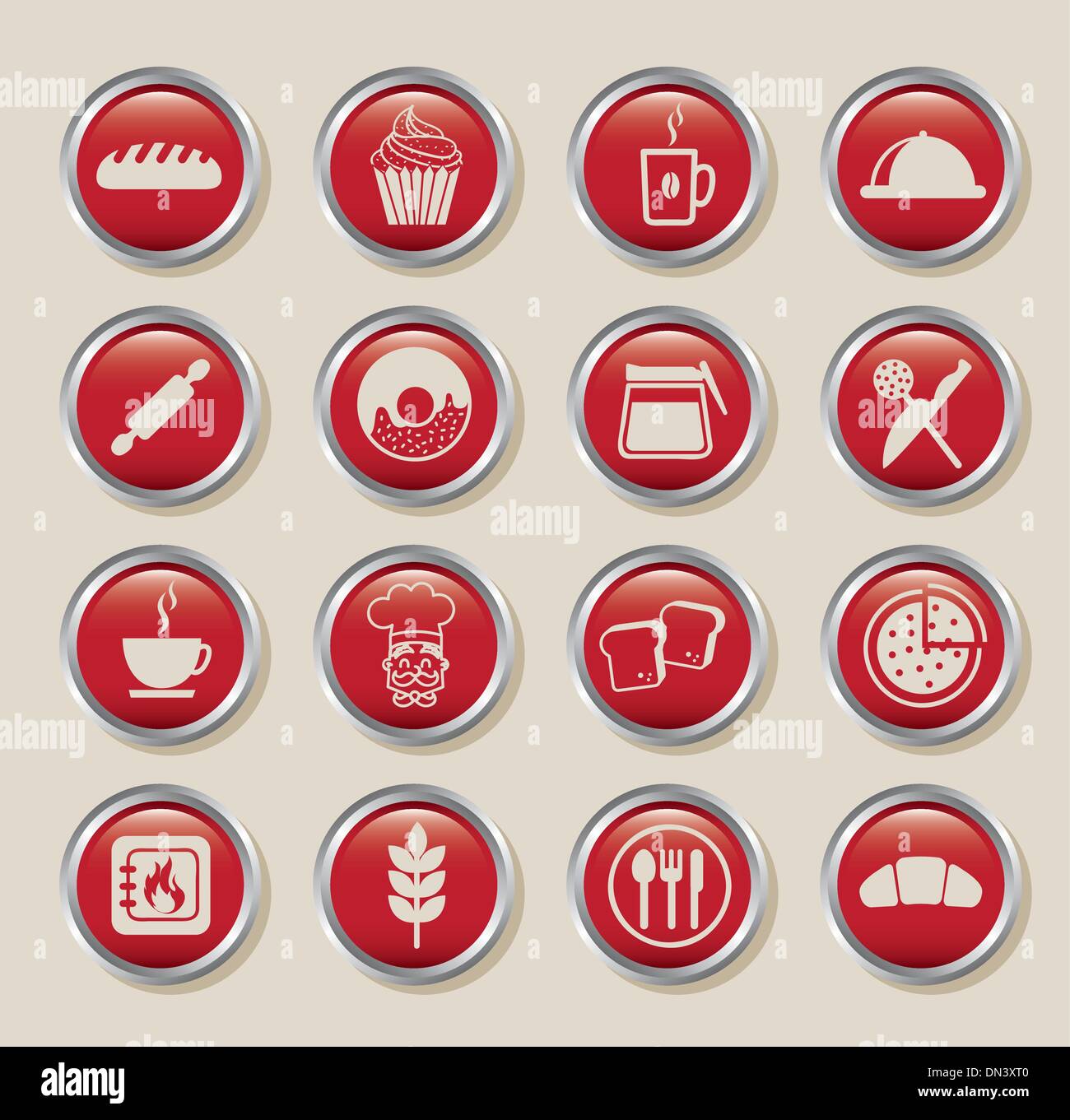 Bakery icons Stock Vector Images - Alamy