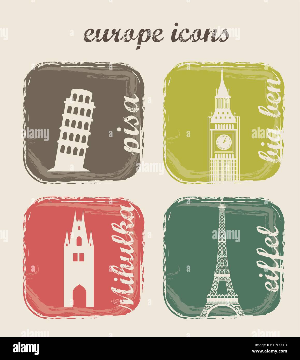 Europe square Stock Vector Images - Alamy