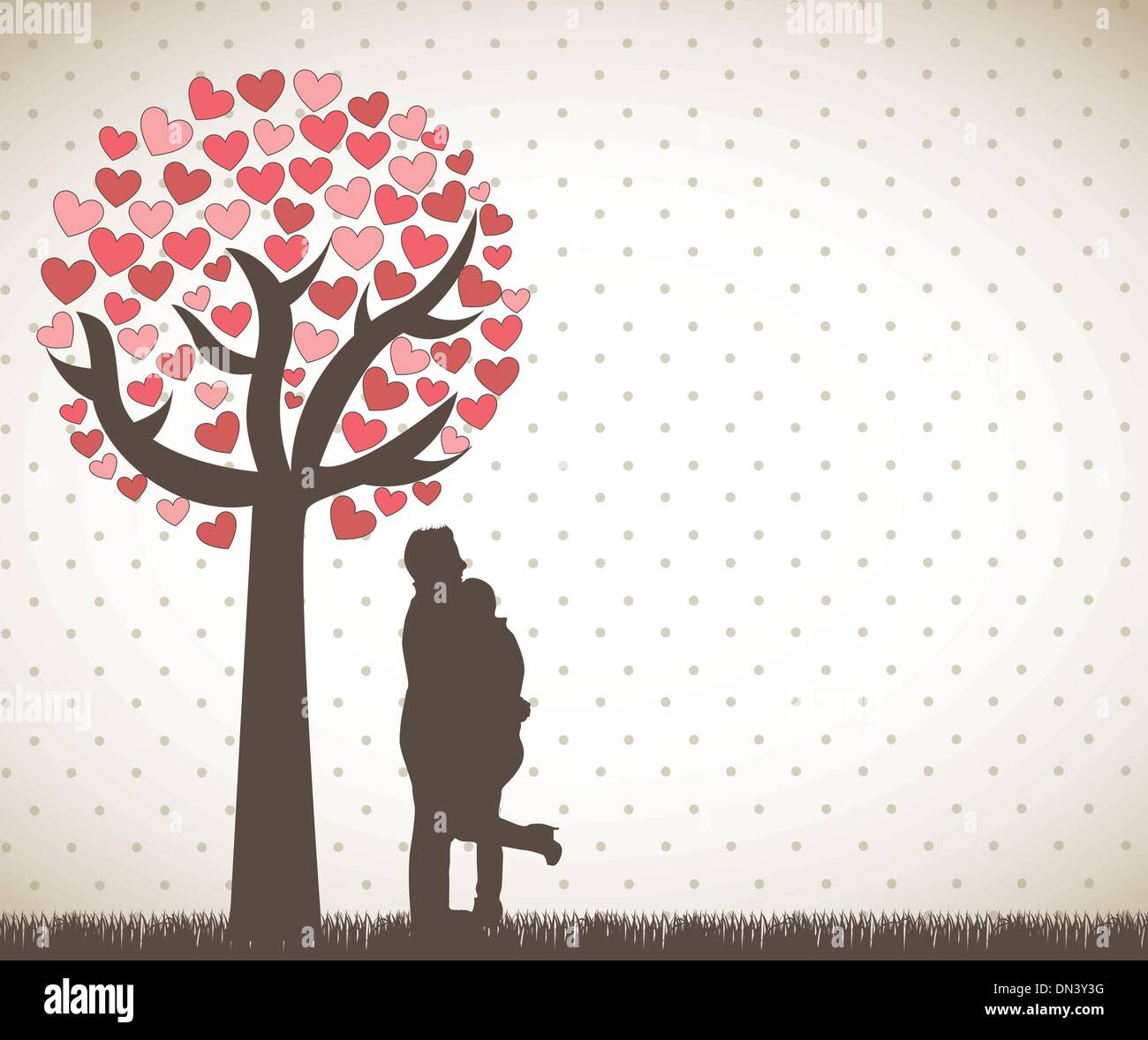 Couple under tree Stock Vector Image & Art - Alamy
