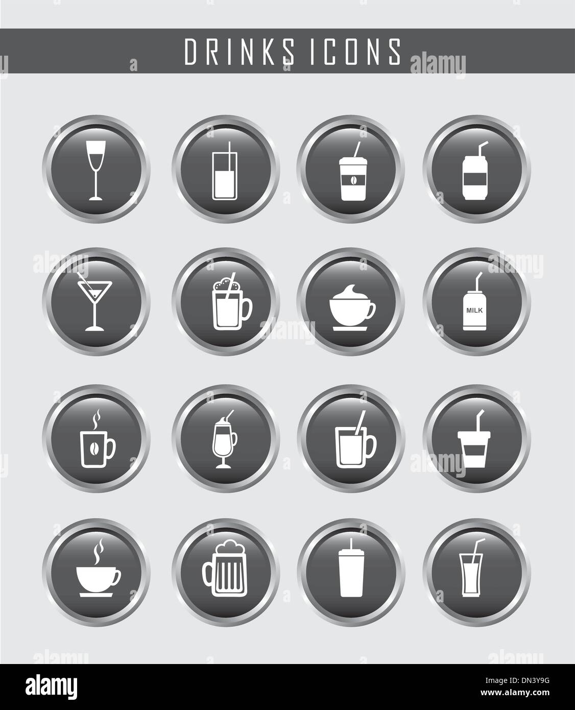 Cold coffee drinks Stock Vector Images - Alamy