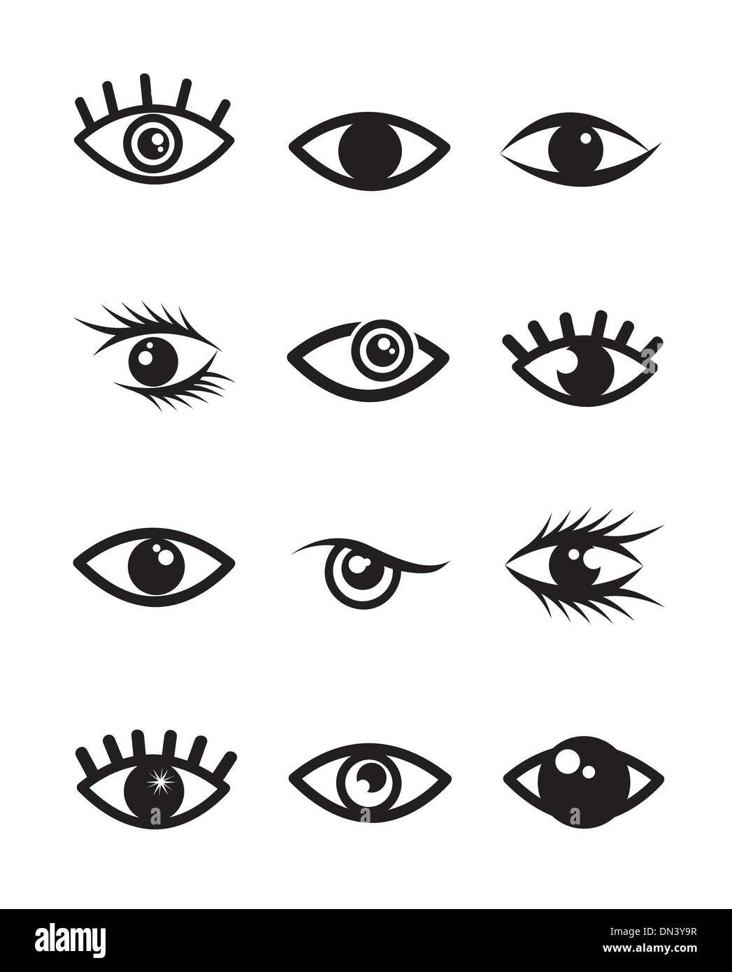 Simple eyes Cut Out Stock Images & Pictures - Alamy