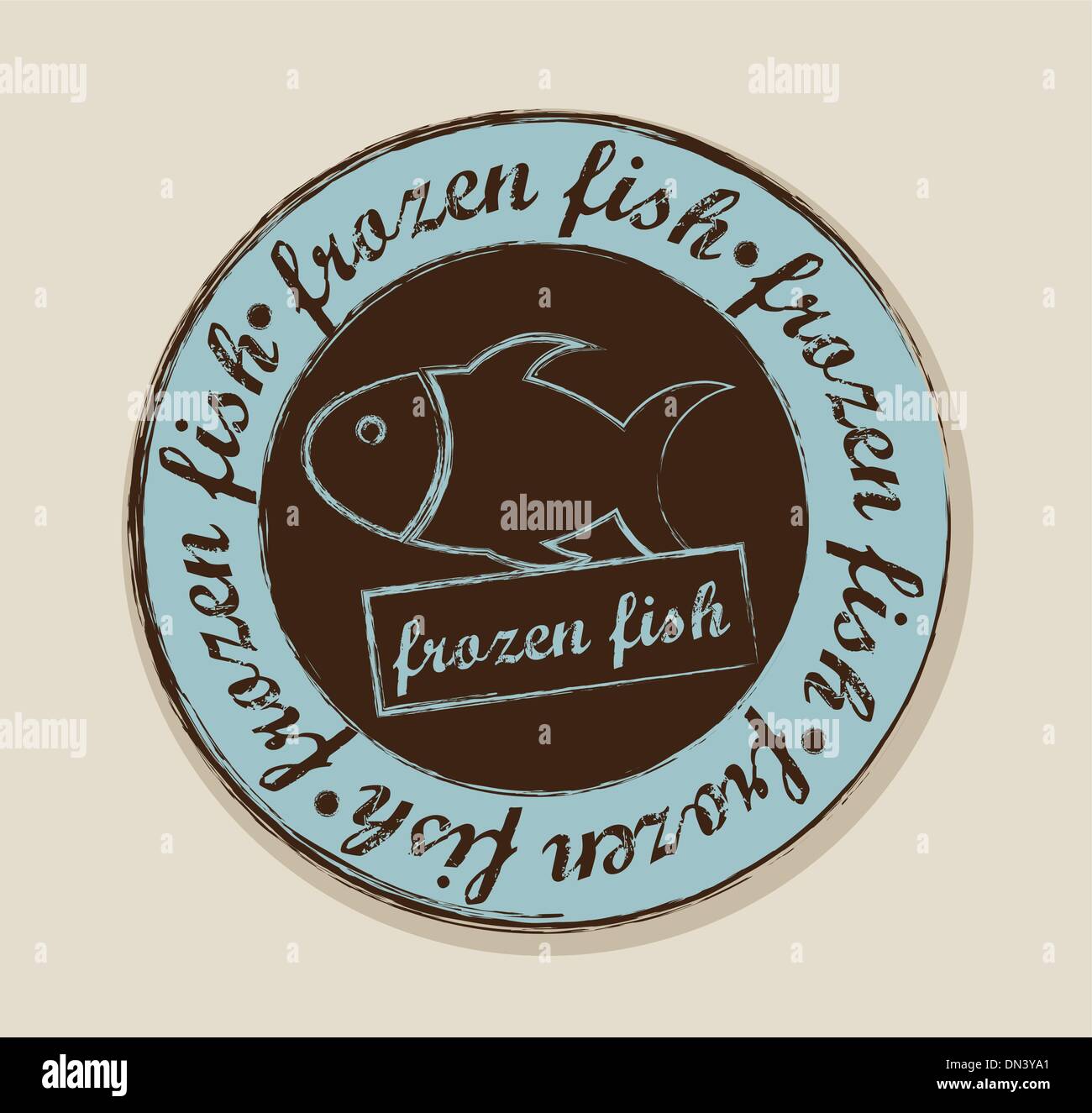 Frozen fishes Stock Vector Images - Alamy