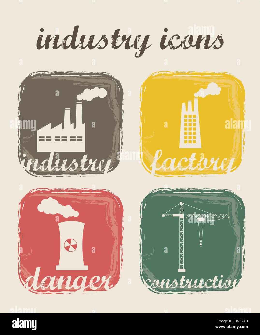 Industry icons Stock Vector Images - Alamy