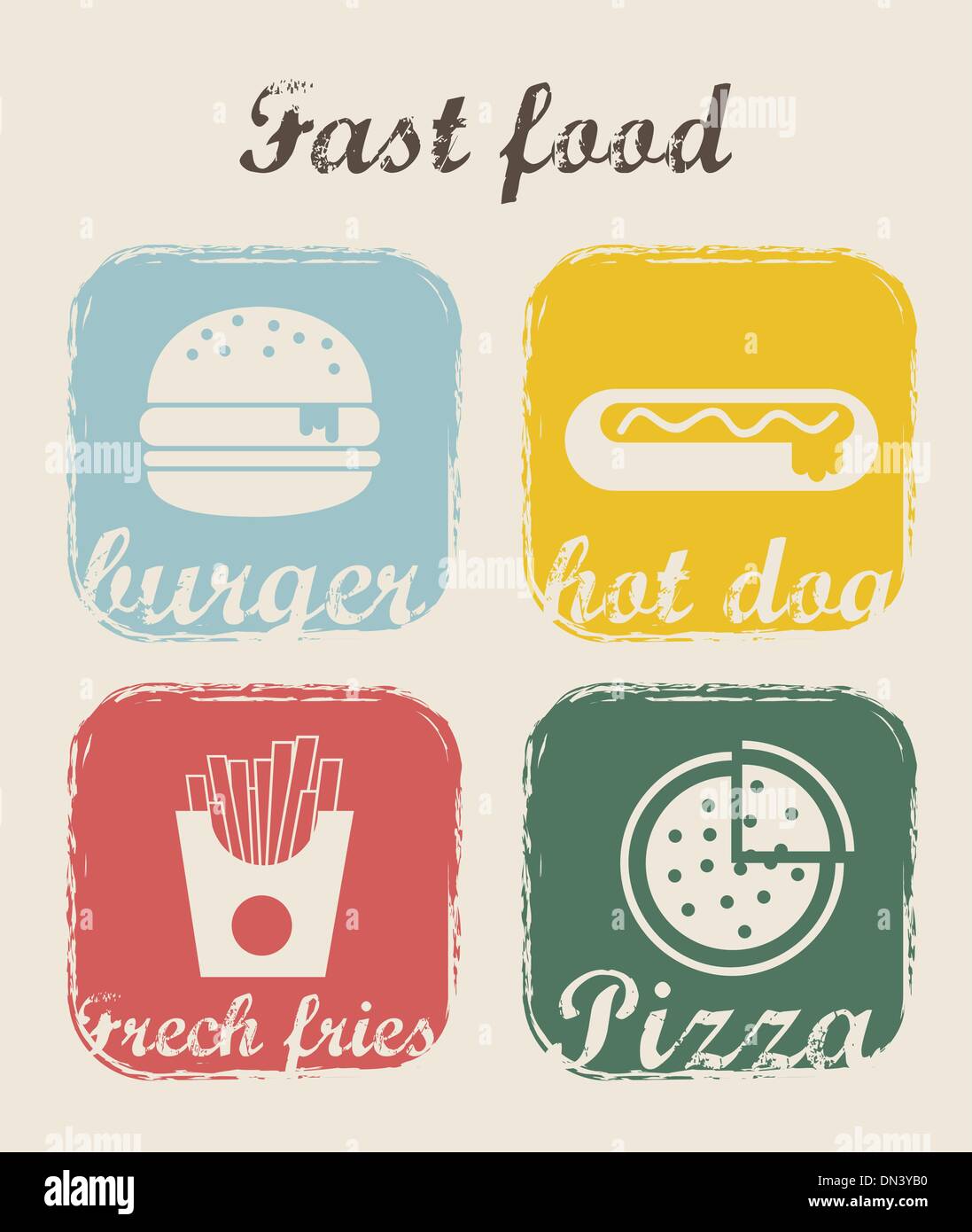 Fast food meals Stock Vector Images - Alamy