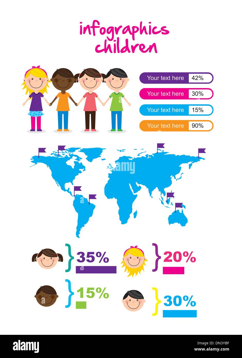 Infographics elements bar chart Cut Out Stock Images & Pictures - Alamy