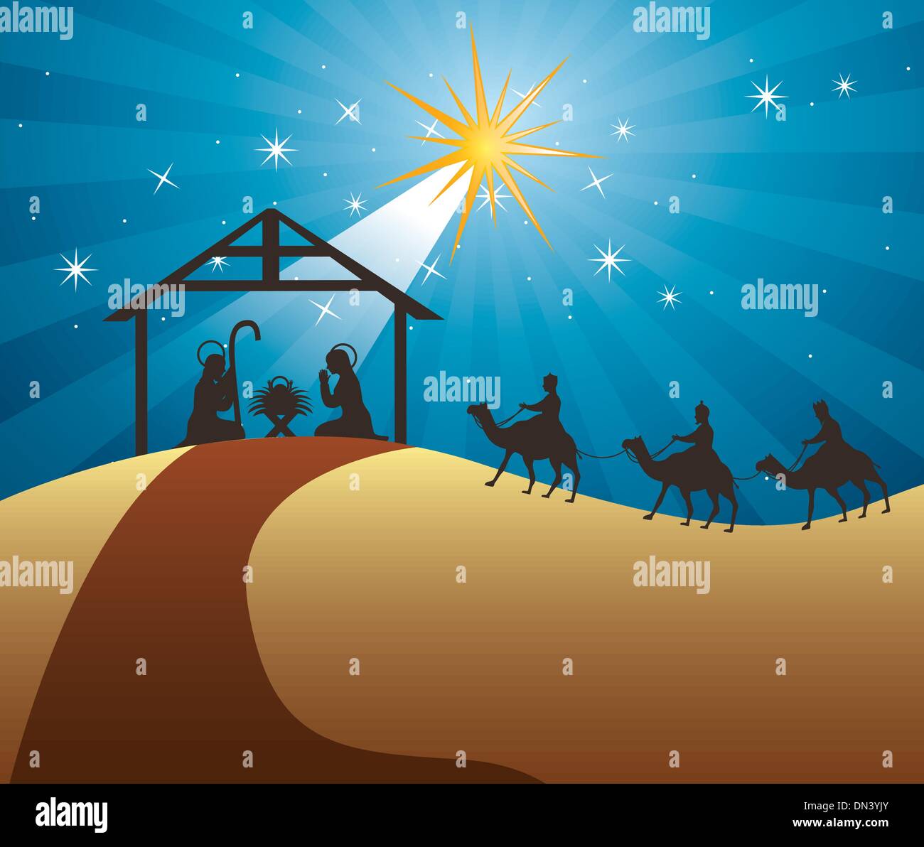 Cartoon virgin mary nativity scene hi-res stock photography and images ...