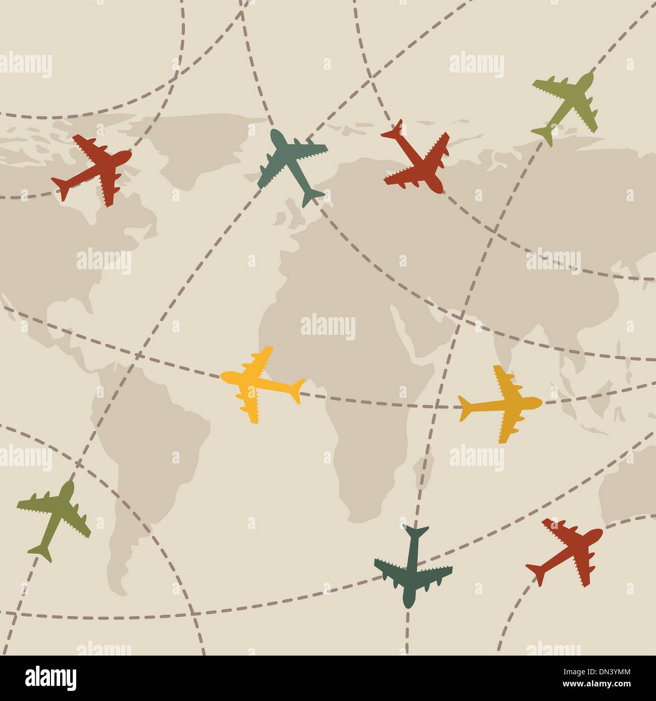 Vintage flight map hi-res stock photography and images - Alamy