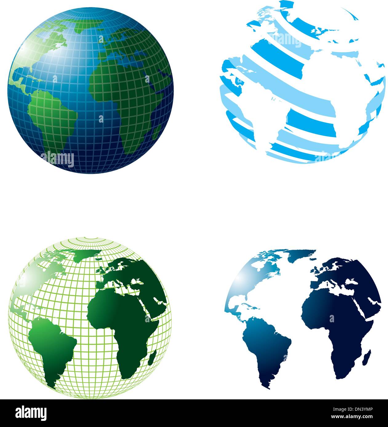 Planet earth 3d Stock Vector Images - Alamy