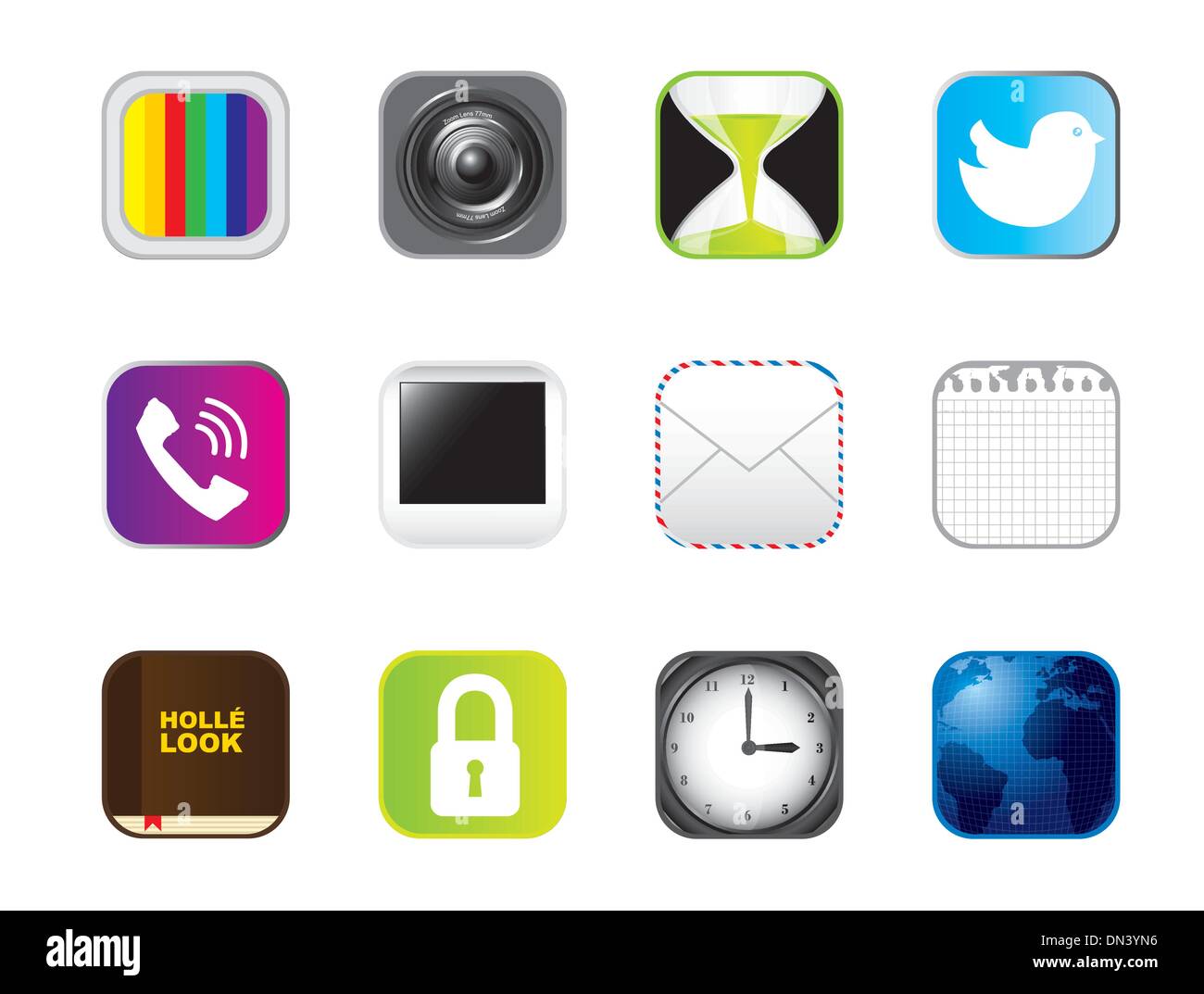 icons of apps Stock Vector Image & Art - Alamy