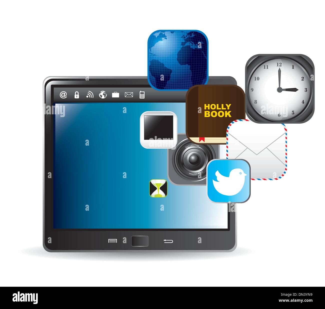 Tablet application Stock Vector Images - Alamy