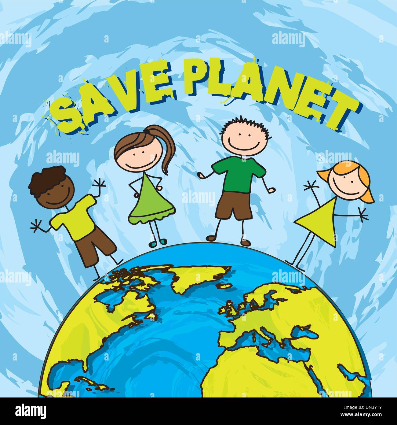 Planet save the planet Stock Vector Images - Alamy