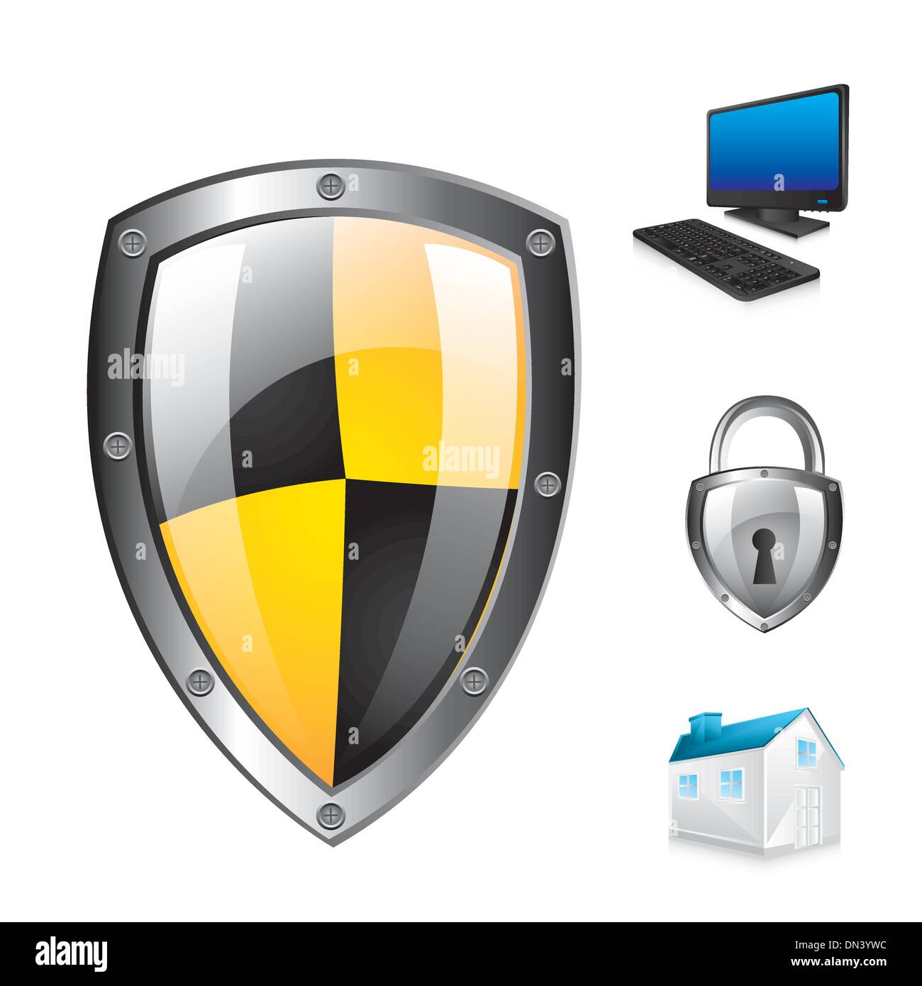 Home defense shield hi-res stock photography and images - Alamy