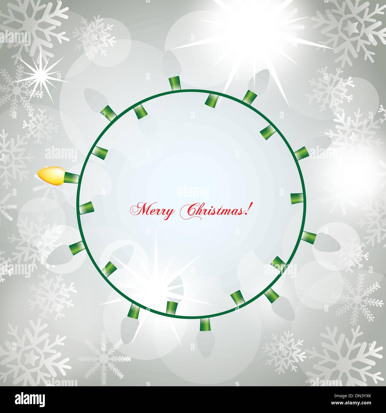 Frame blue christmas string lights Stock Vector Images - Alamy