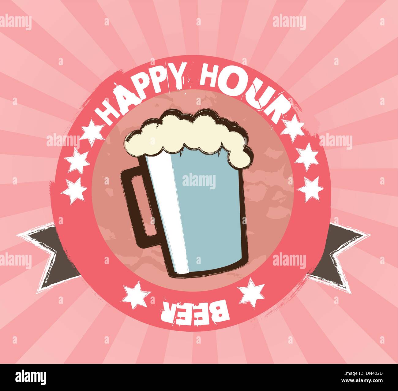 Happy hour menu Stock Vector Images - Alamy