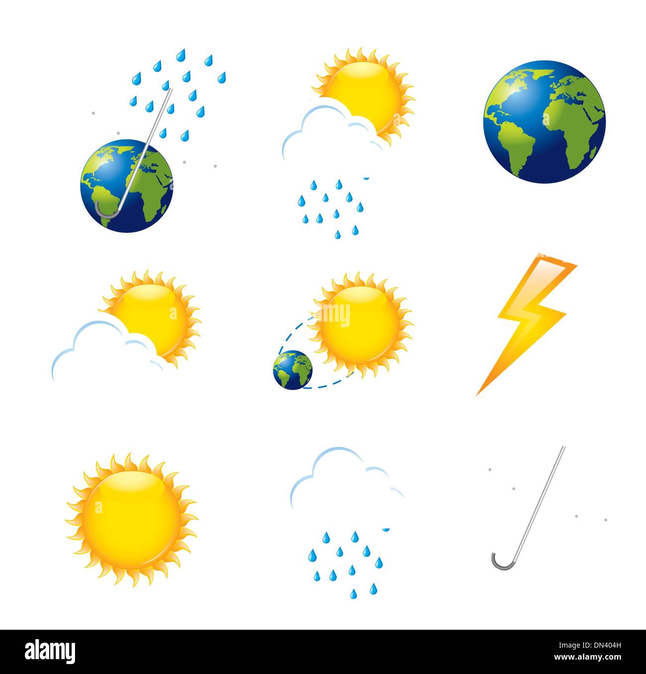 Cold weather icons Cut Out Stock Images & Pictures - Alamy