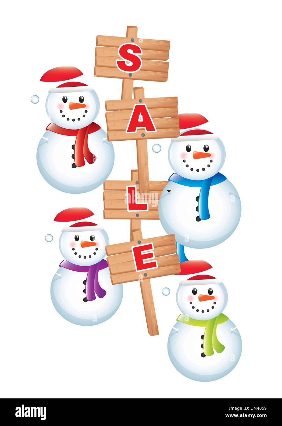 Snowman christmas market Stock Vector Images - Alamy