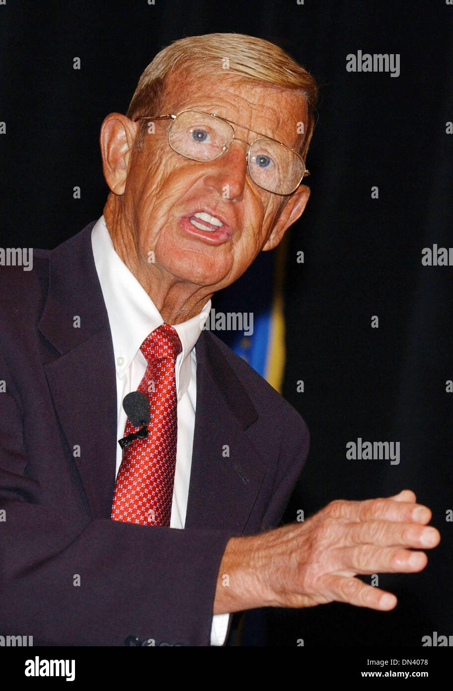 Oct 23, 2006; Las Vegas, NV, USA; Former Notre Dame football coach LOU ...