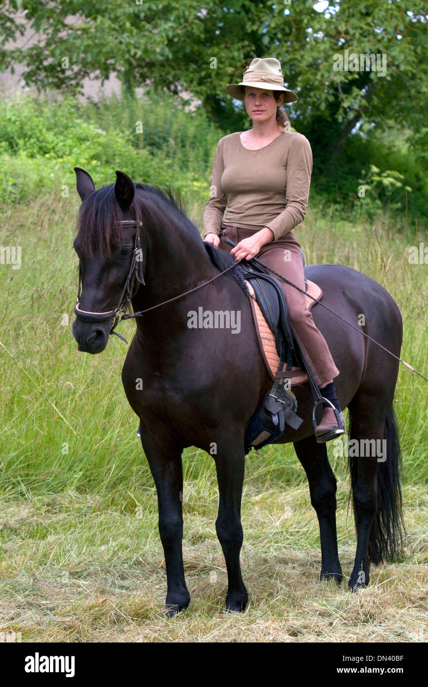 French woman riding horse on hi-res stock photography and images - Alamy