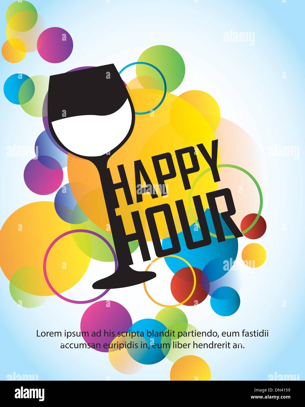 Happy hour menu Stock Vector Images - Alamy