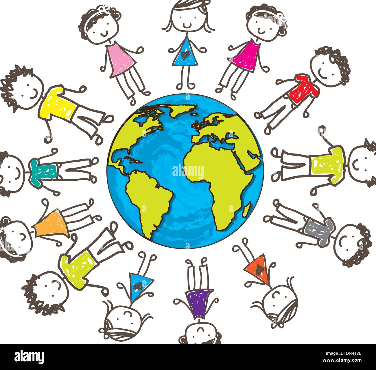 Children draw the world hi-res stock photography and images - Alamy