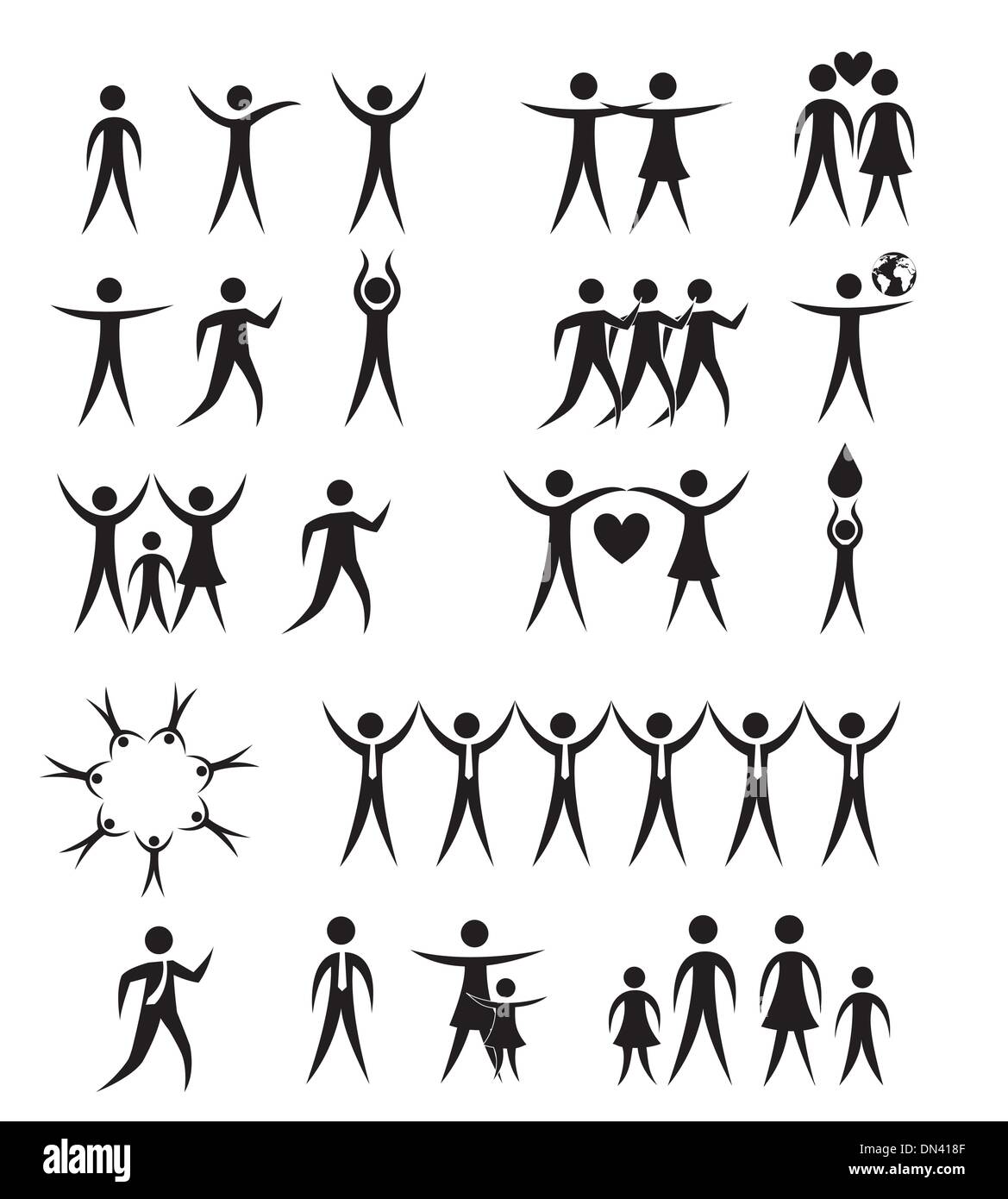 Gathering people symbol love hi-res stock photography and images - Alamy