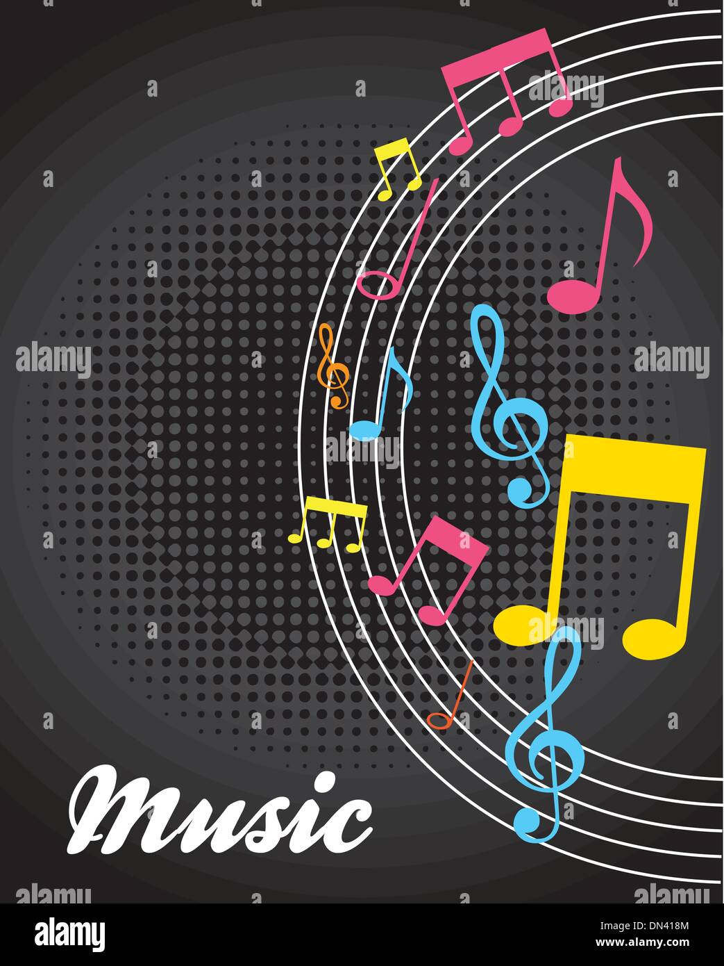 Beautiful music vector vectors hi-res stock photography and images - Alamy