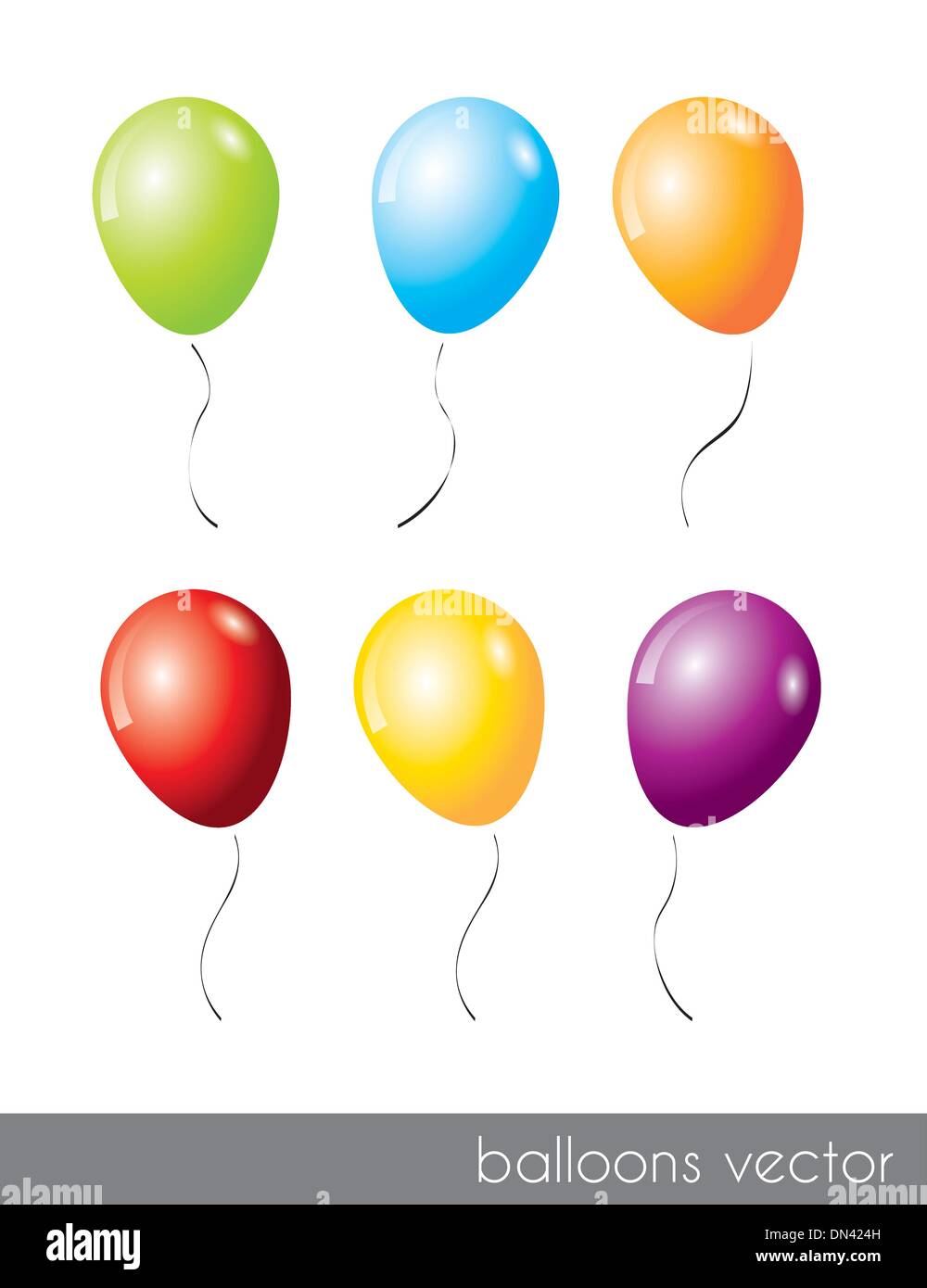 six balloons Stock Vector Image & Art - Alamy