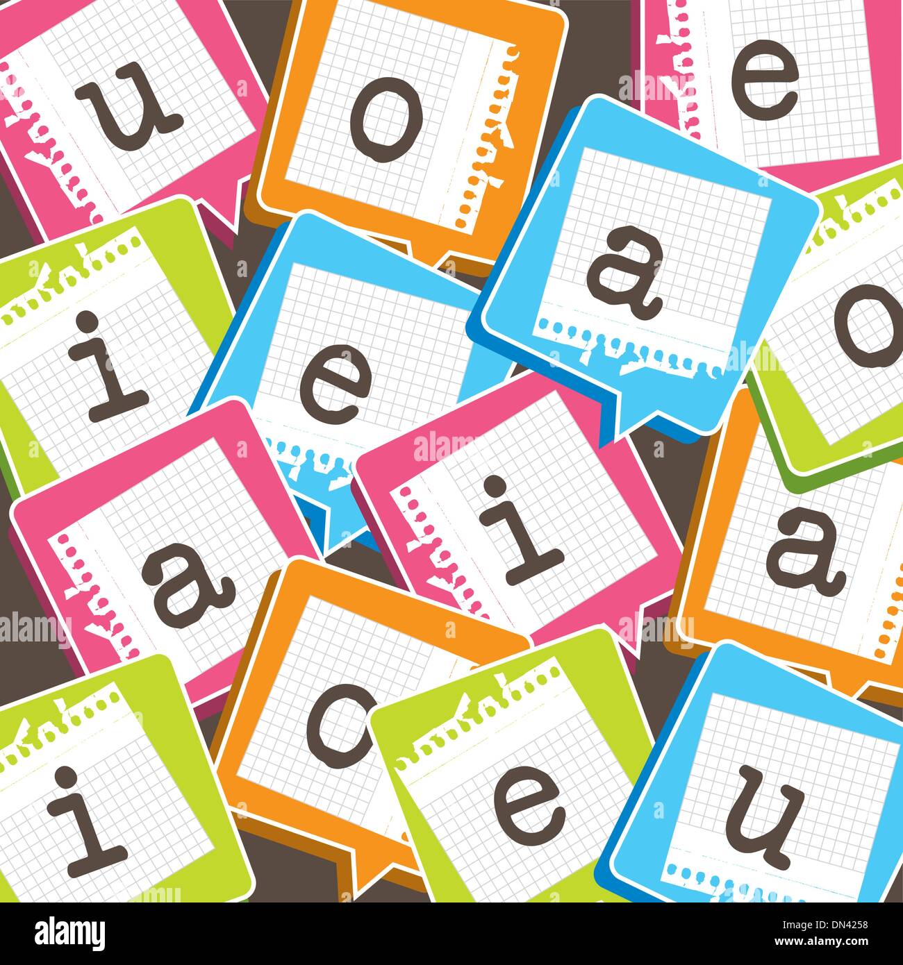 Vowels vectors hi-res stock photography and images - Alamy
