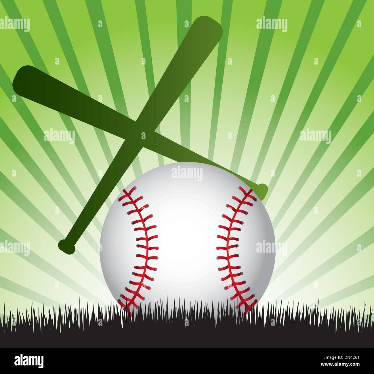Baseball bat grass Stock Vector Images - Alamy