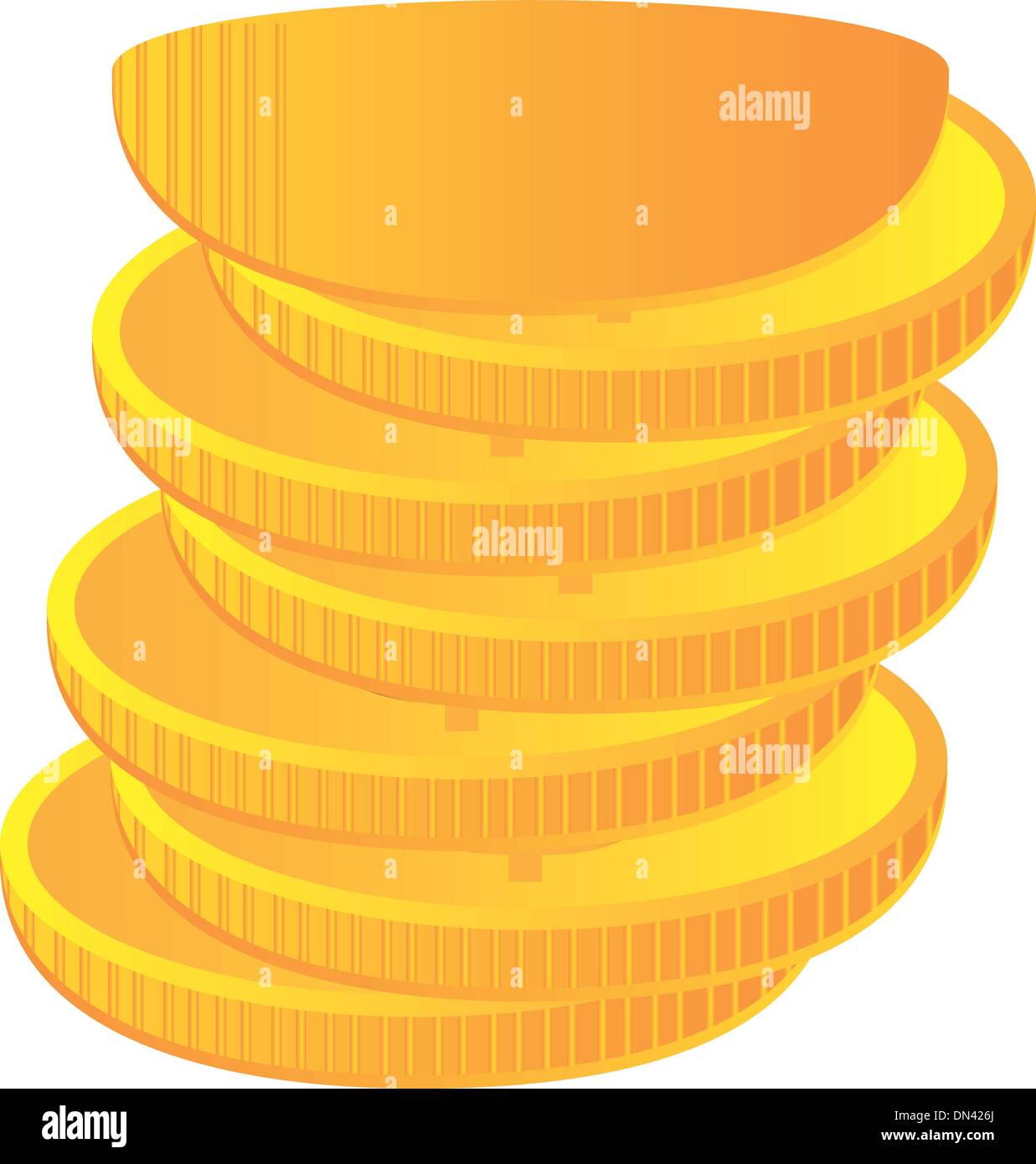 Gold falling coins coins Stock Vector Images - Alamy