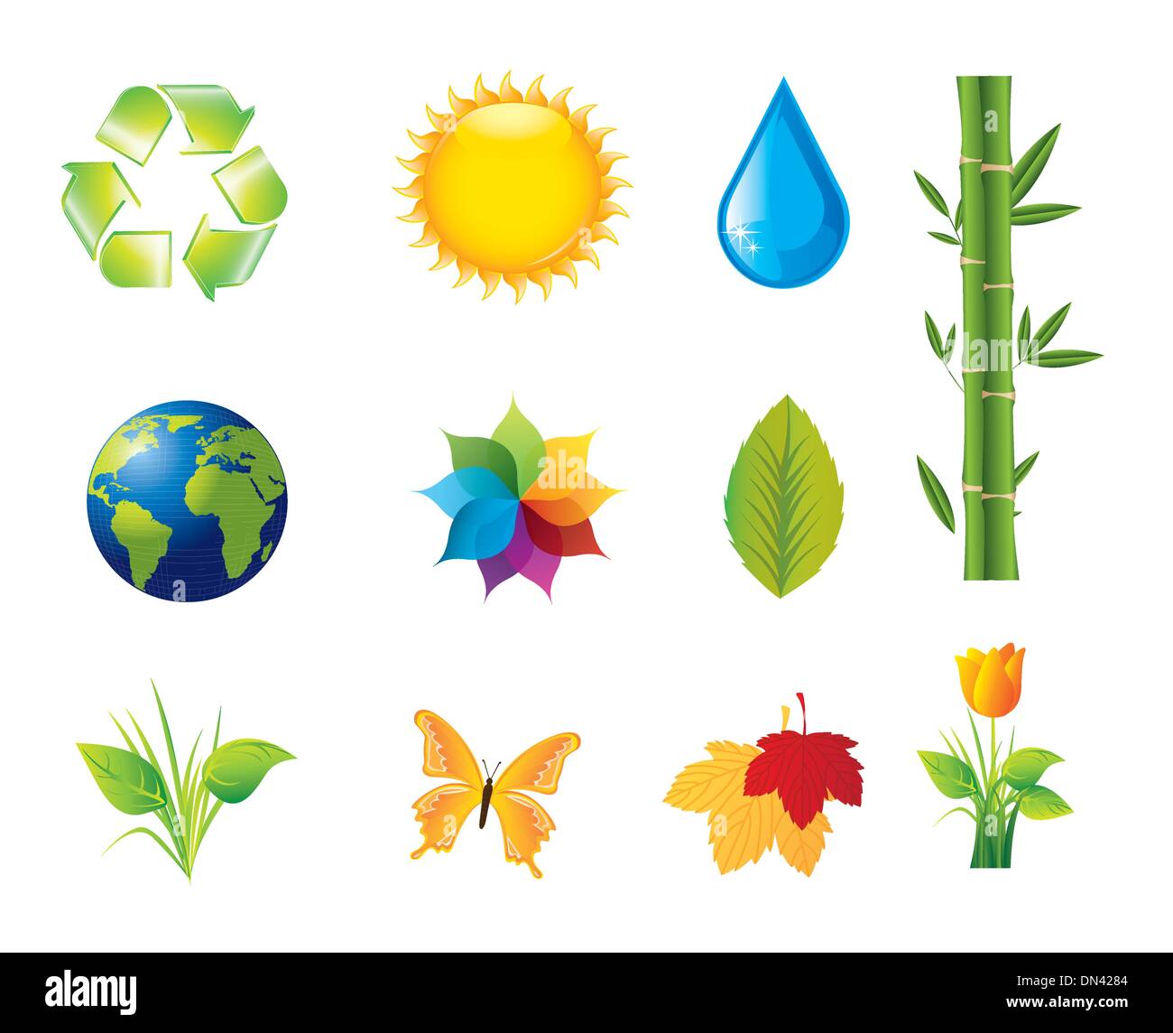 Summer nature icons Stock Vector Images - Alamy