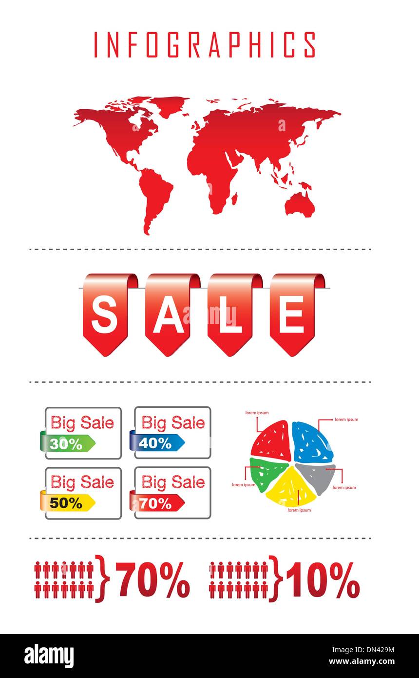Big data infographic map Stock Vector Images - Alamy