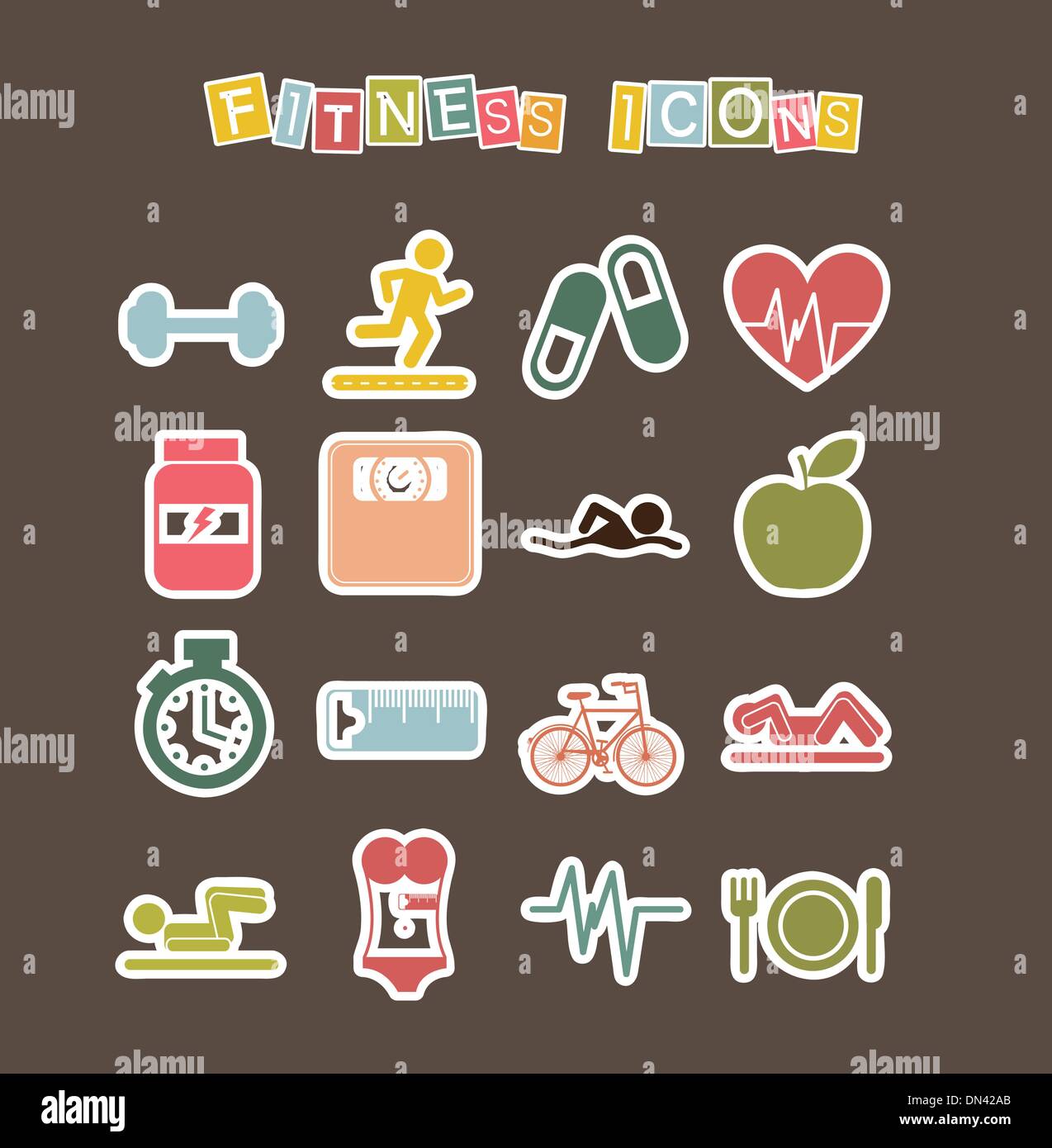 Fitness vintage Stock Vector Images - Alamy