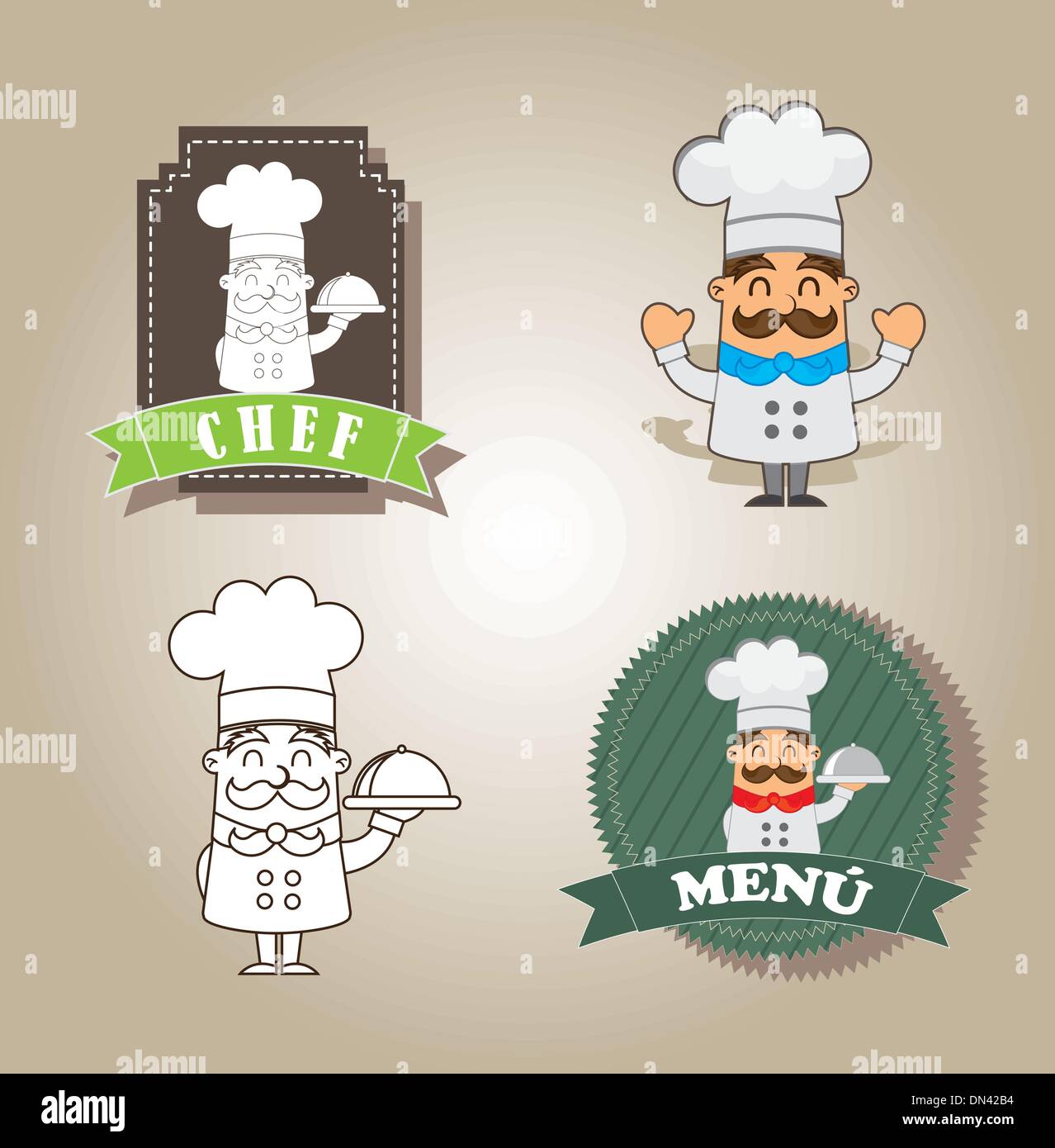 Cartoon Italian Chef Mustache High Resolution Stock Photography and ...