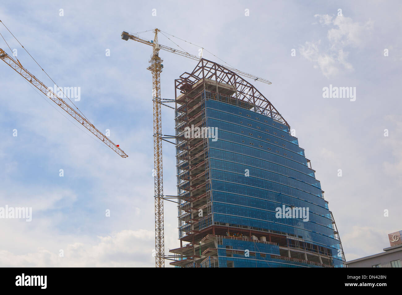 New building under construction in Ulaan Bataar, Mongolia Stock Photo ...