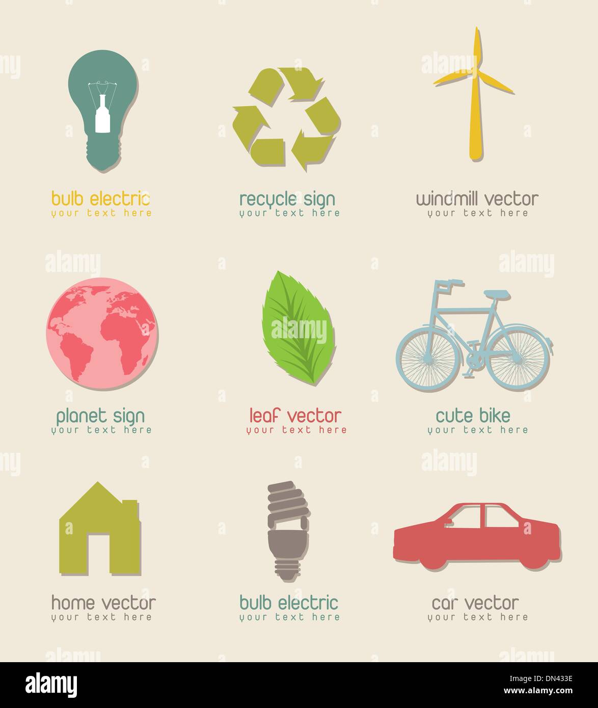 World globe earth recycle signs Stock Vector Images - Alamy