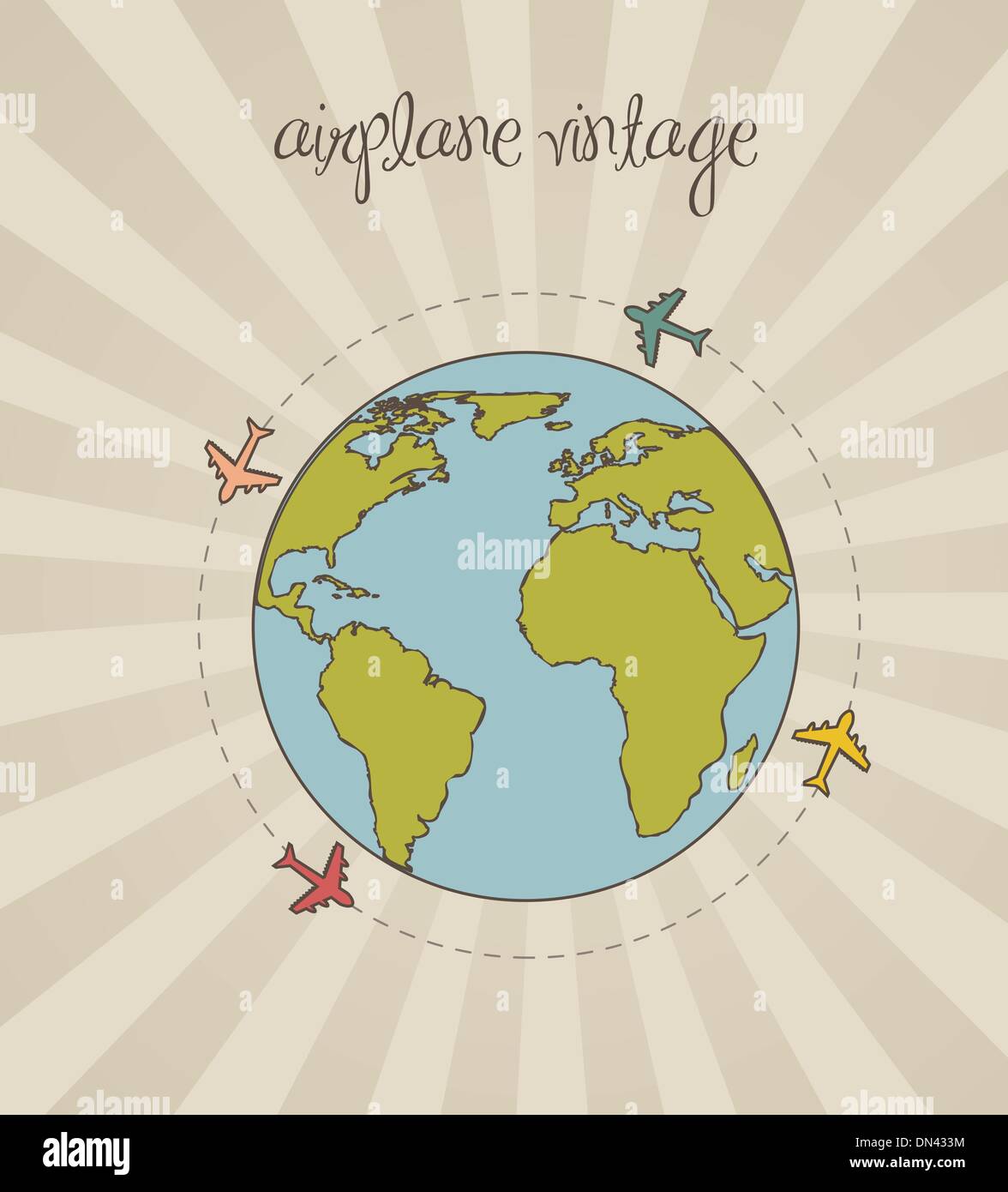 Vintage flight map hi-res stock photography and images - Alamy