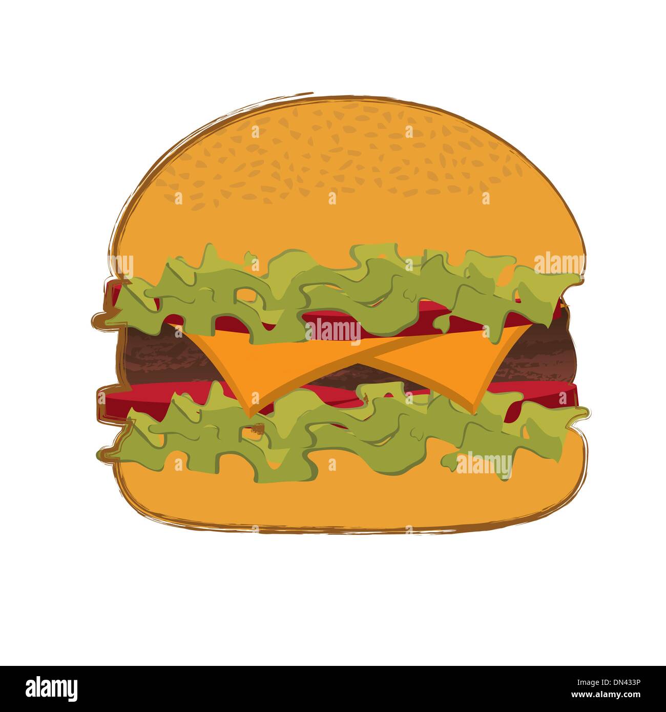 Burger vector vectors hi-res stock photography and images - Alamy