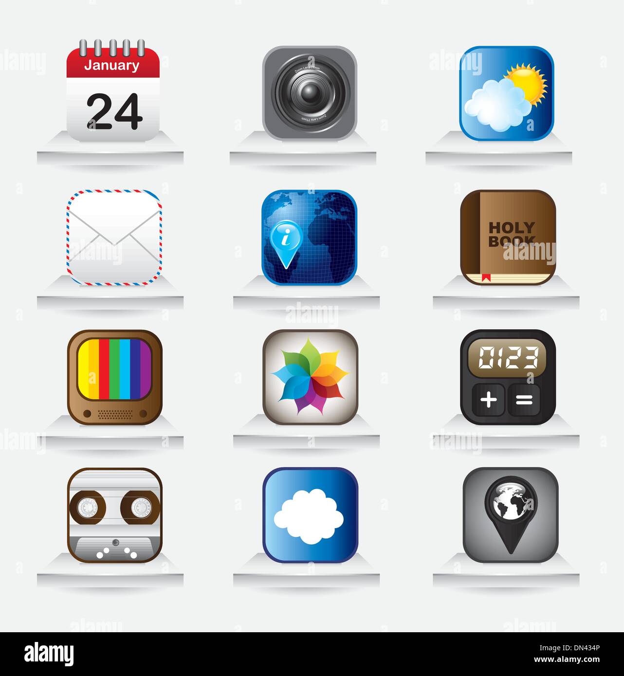 set of app vector icons Stock Vector Image & Art - Alamy