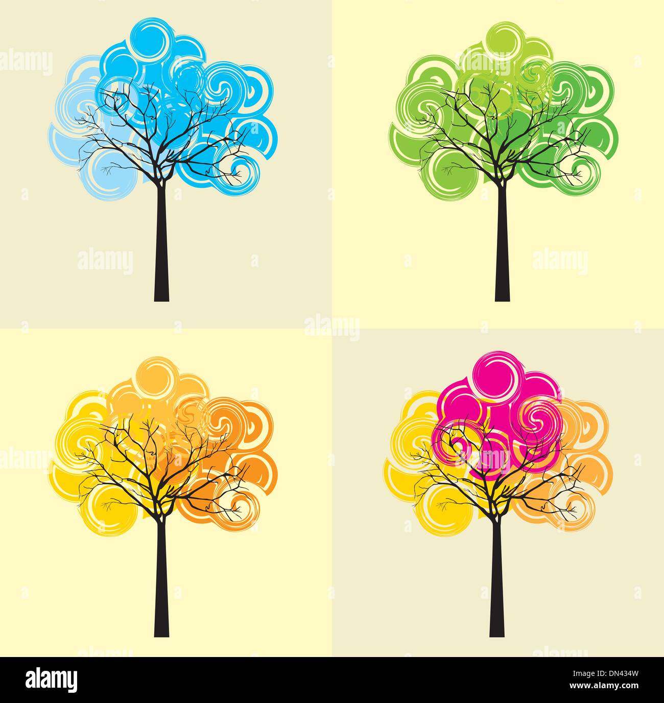 tree vector Stock Vector Image & Art - Alamy