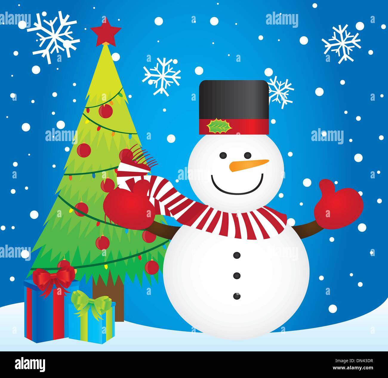 Snowman background Stock Vector Images - Alamy