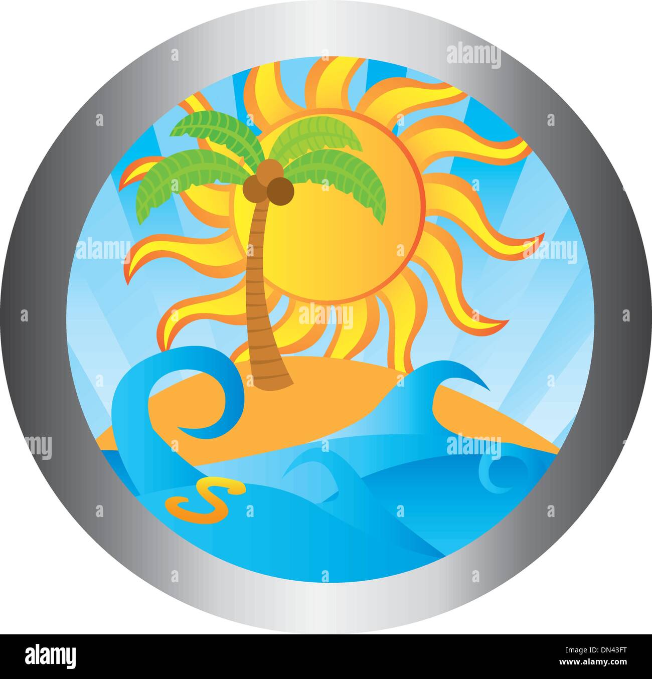 Beach cartoon Stock Vector Images - Alamy