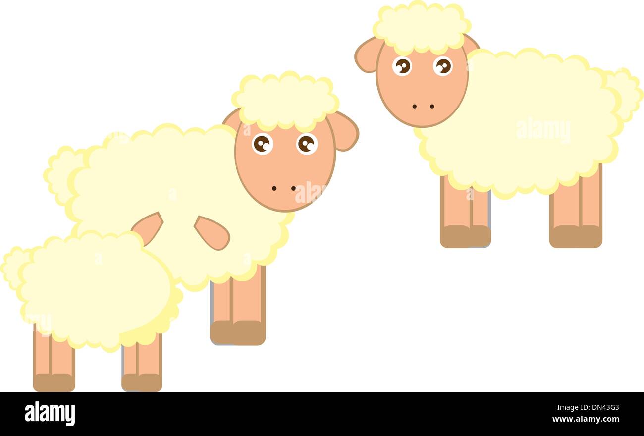 Spotted sheep Stock Vector Images - Alamy